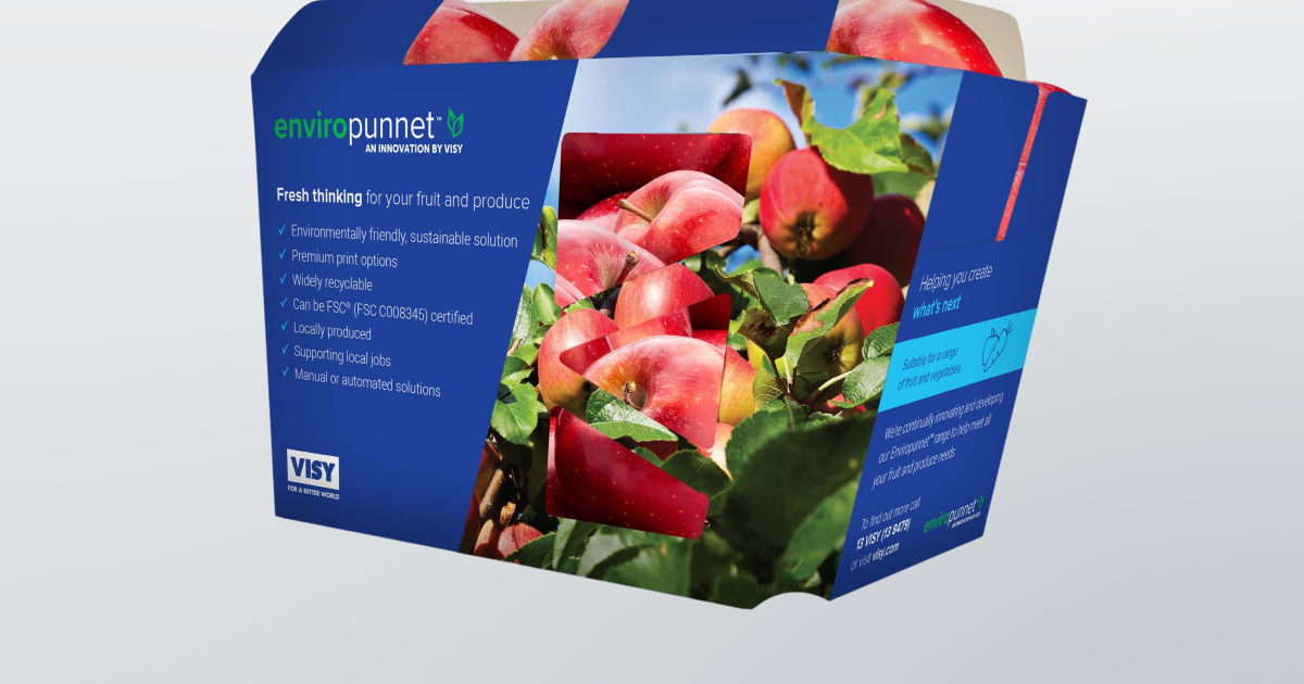 Environmentally-friendly cardboard punnets for food | Visy